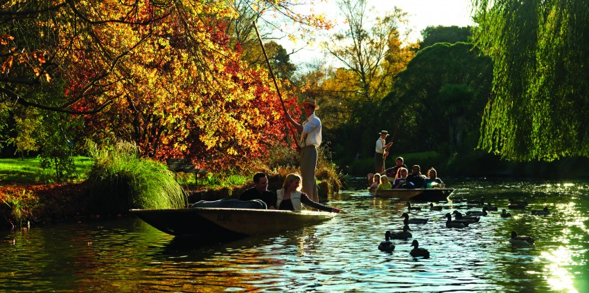 Punting On The Avon River, Christchurch - Everything New Zealand